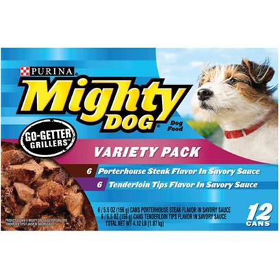 Mighty Dog Go-getter Grillers Variety Pack Canned Dog Food Grillers ...