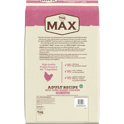 Buy Nutro Max Adult Recipe With Farm Raised Chicken Mini Chunk Dry Dog ...