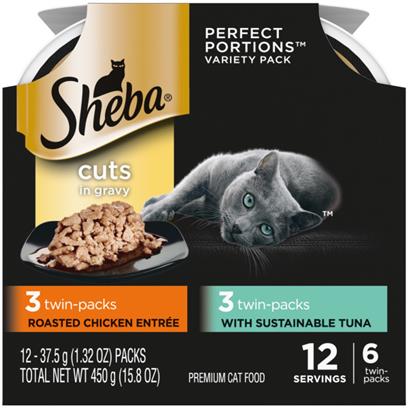 Buy Sheba Cuts in Gravy Variety Pack, Tuna and Roasted Chicken Entrees ...